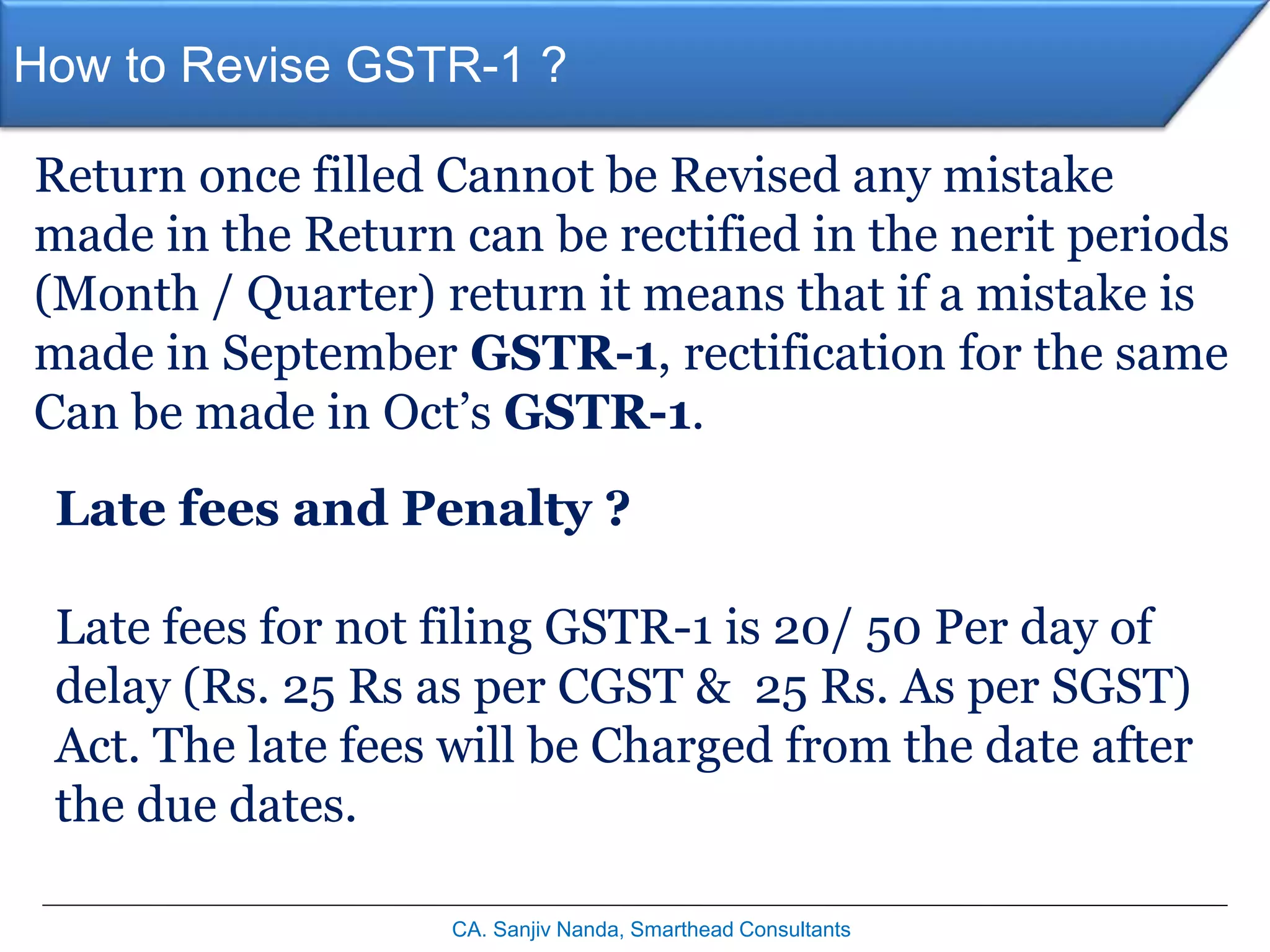GSTR-1 PPT Filling Step by Step | PPTX