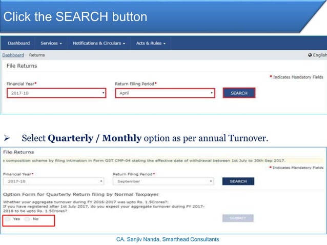 GSTR-1 PPT Filling Step by Step | PPTX | Business Accounting & Finance ...