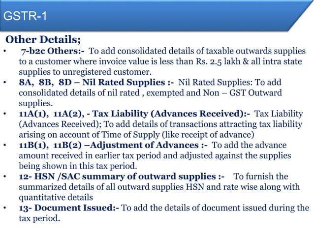 GSTR-1 PPT Filling Step by Step | PPTX | Business Accounting & Finance ...