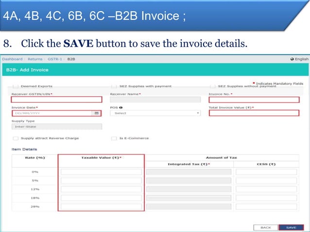 GSTR-1 PPT Filling Step by Step | PPTX | Business Accounting & Finance ...