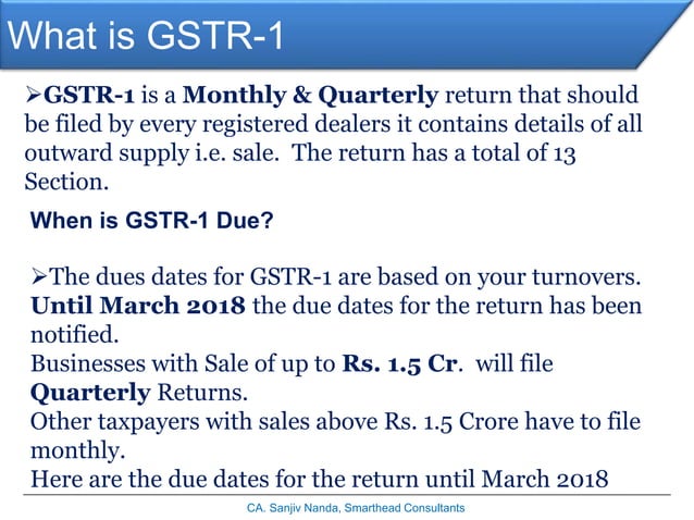 GSTR-1 PPT Filling Step by Step | PPTX | Business Accounting & Finance ...