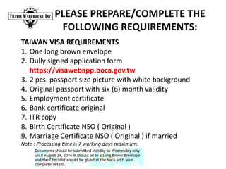 Step-by-step guide to travel visa application for Taiwan | PDF