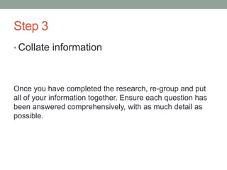 Step by step for collaborative writing | PPT