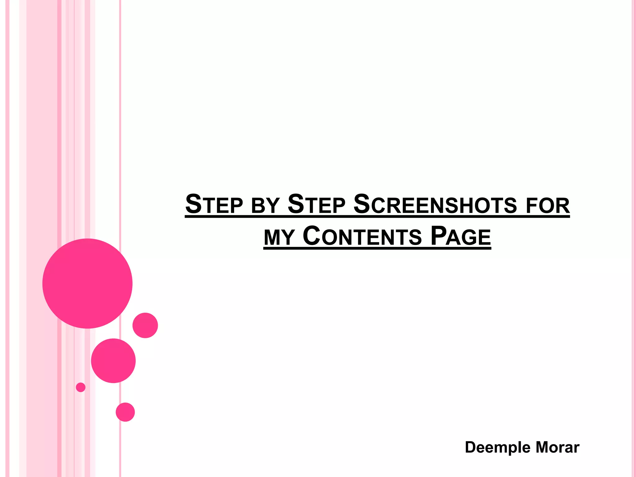 Step by step for contents page | PPTX