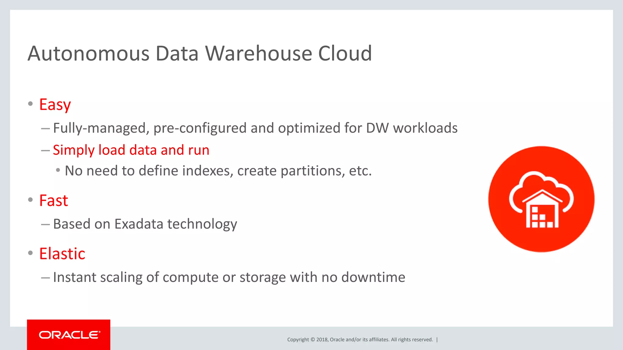 Autonomous Data Warehouse | PDF