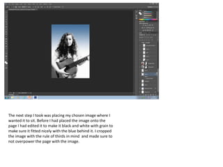 Step by step guide for my front cover | PPT