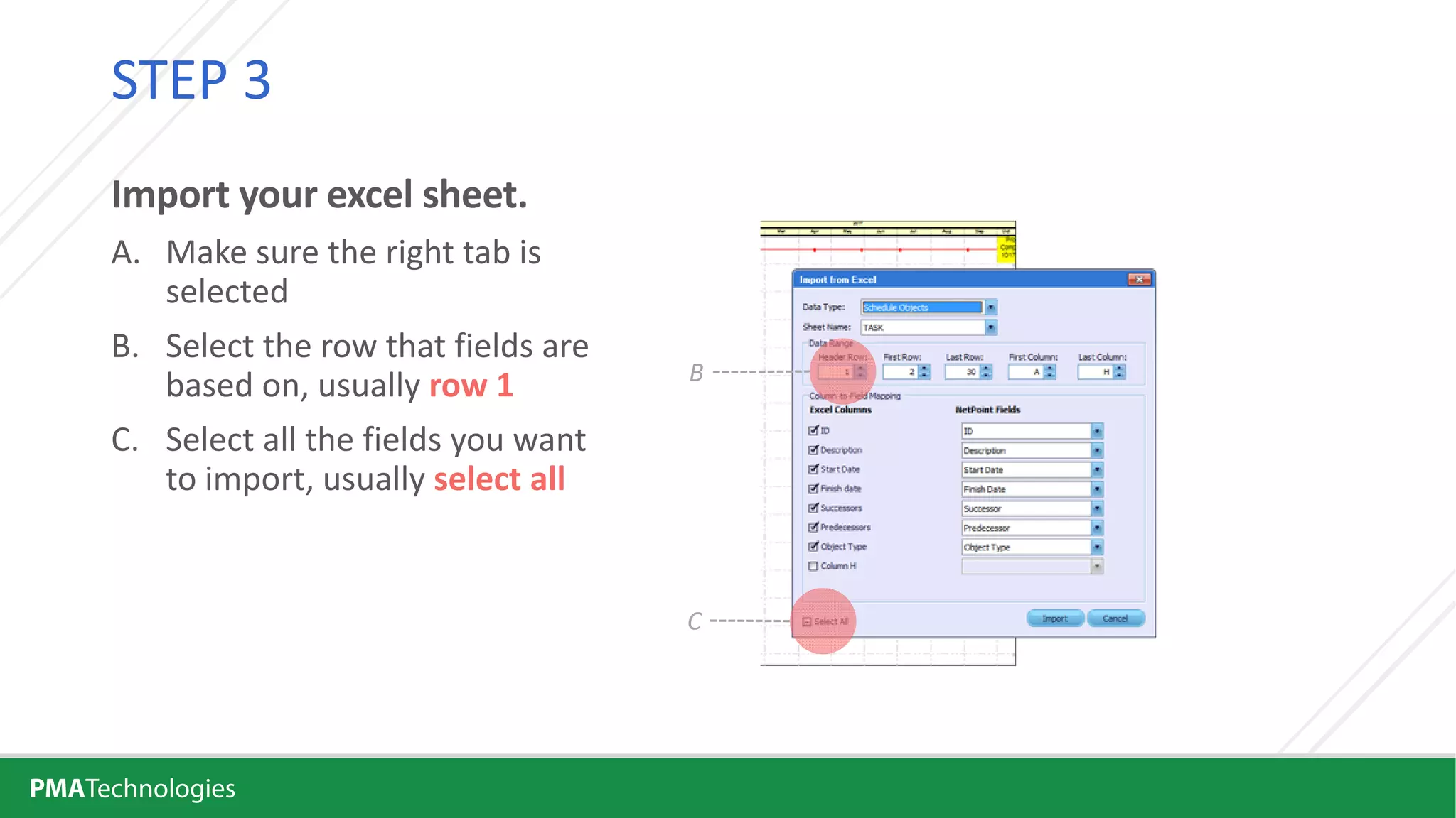 How to Import/Export a Schedule between NetPoint and Microsft Excel | PDF