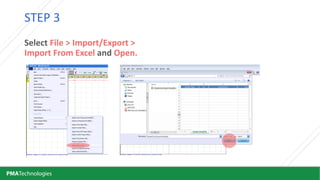 How to Import/Export a Schedule between NetPoint and Microsft Excel | PDF