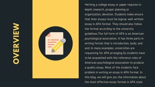 Step by step guide on essay format in APA for beginners | PPT