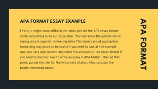 Step by step guide on essay format in APA for beginners | PPT