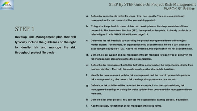 Step by step guide on project risk management | PDF | Business ...