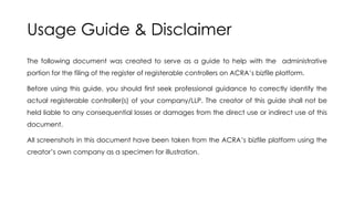 Guide to filing RORC - by Andrew de Souza | PDF