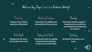 Step by Step Guide to Academic Writing | PPT
