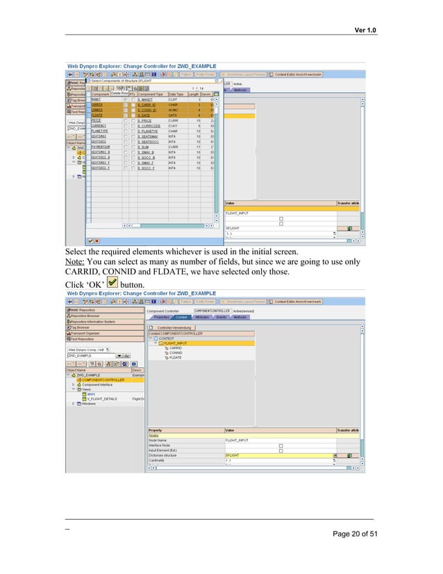 Step by step guide to basic web dynpro abap | PDF