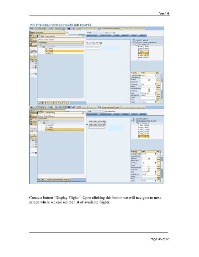 Step by step guide to basic web dynpro abap | PDF