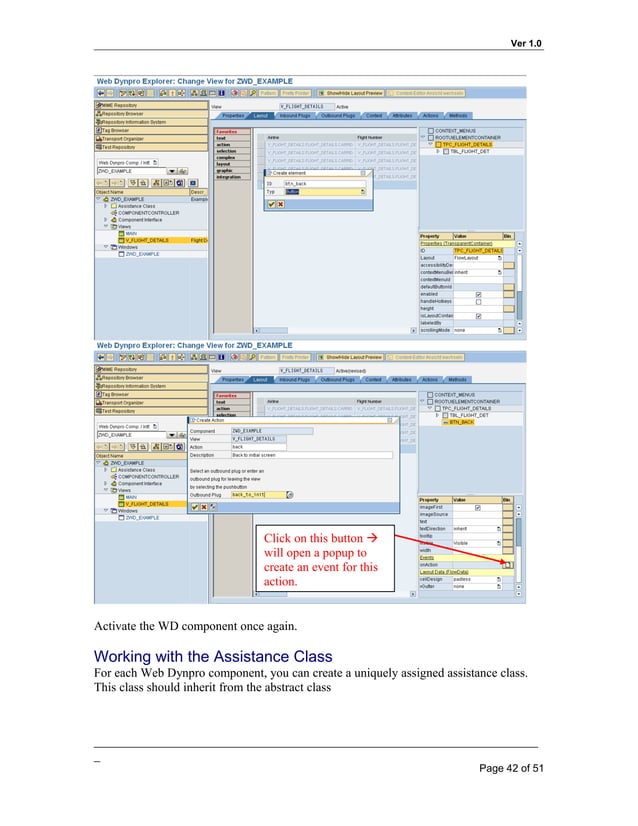 Step by step guide to basic web dynpro abap | PDF
