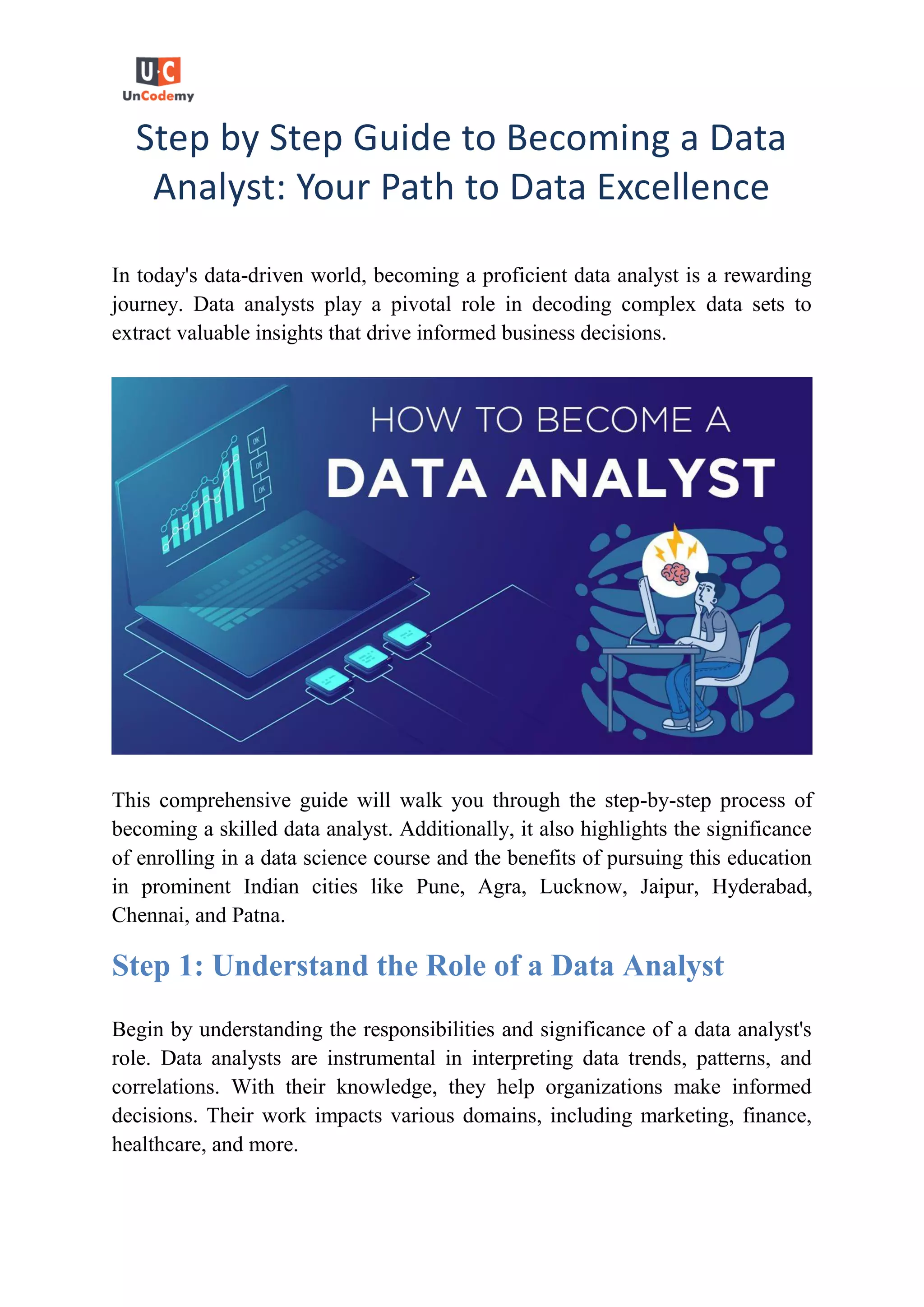Step by Step Guide to Becoming a Data Analyst.pdf