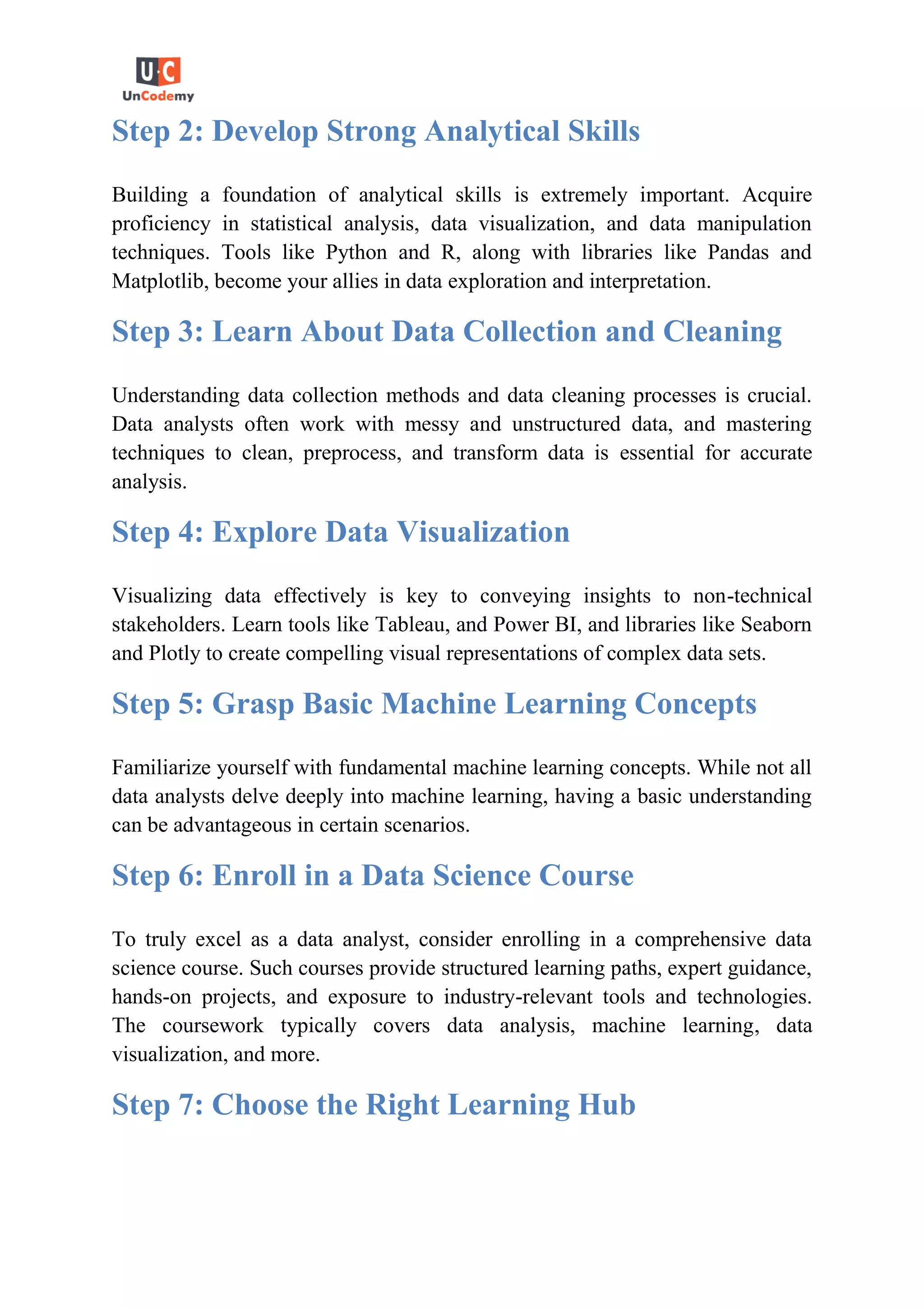 Step by Step Guide to Becoming a Data Analyst.pdf