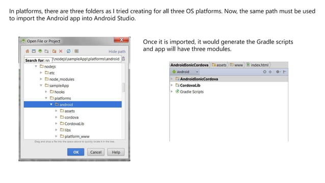 Step by step guide to build ionic hybrid app using cordova android | PPT