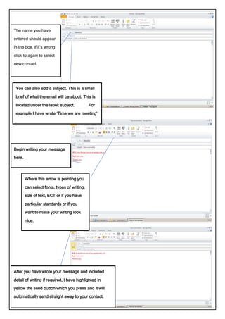Step by step guide to creating an email | DOCX | Email | Internet