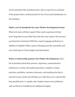 STEP BY STEP GUIDE TO HIRING EXPERIENCED FLUTTER DEVELOPERS | PDF