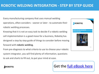 Step by step guide to implement your robotic welding cell | PDF