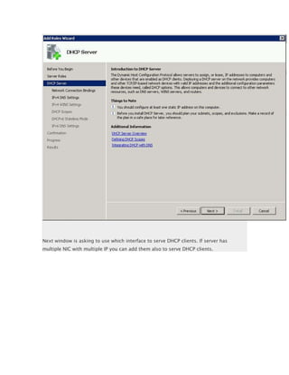 Step by step guide to install dhcp role and configure | PDF