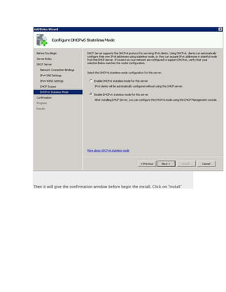Step by step guide to install dhcp role and configure | PDF