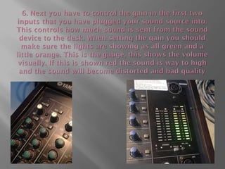 Step by step guide to setting up the sound system | PPTX