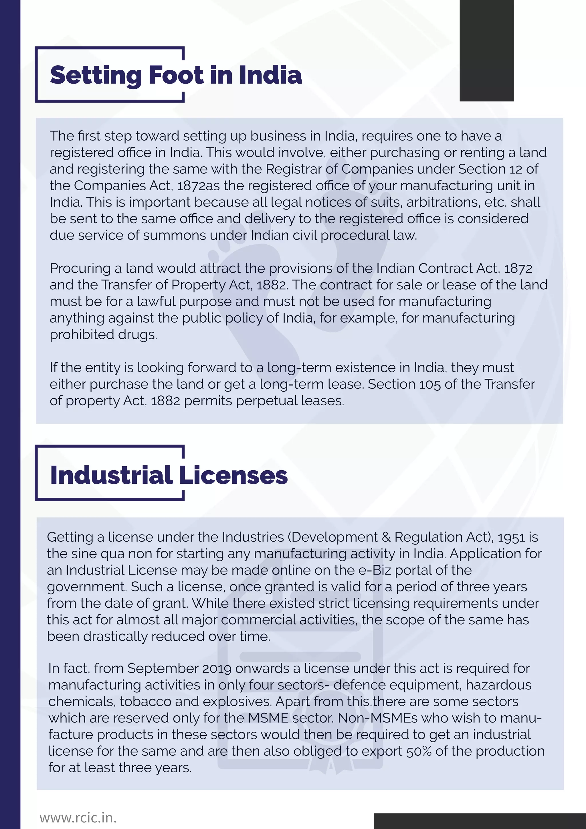Step by step guide to set up manufacturing in india (1) | PDF