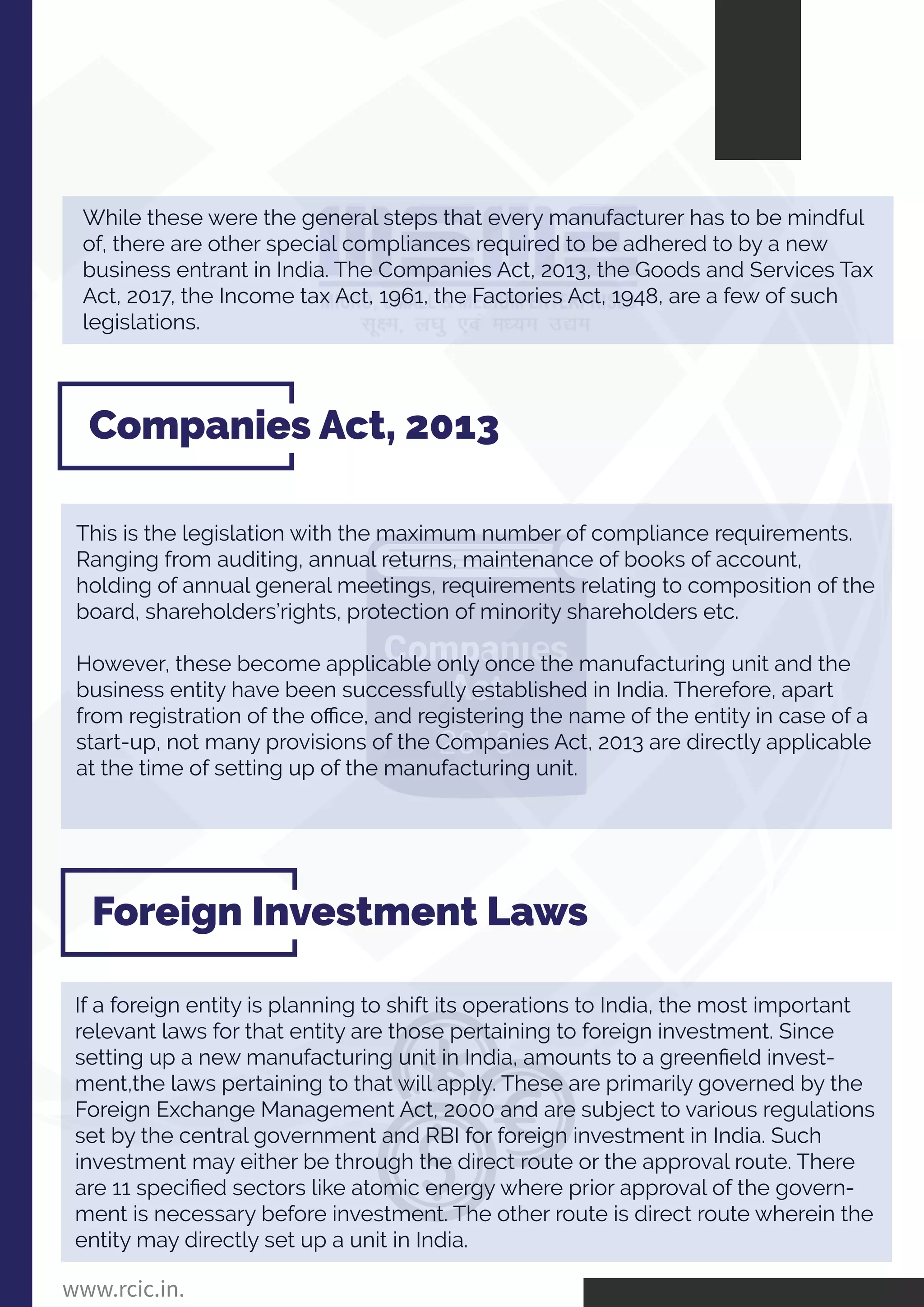 Step by step guide to set up manufacturing in india (1) | PDF
