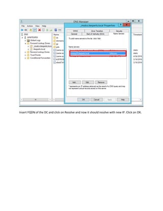 Step by step guide to switch ip address of 2 domain controllers | PDF | Computer Networking ...