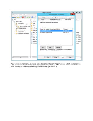 Step by step guide to switch ip address of 2 domain controllers | PDF | Computer Networking ...
