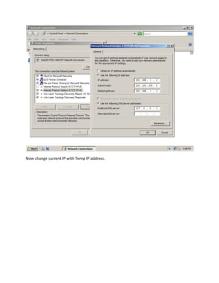 Step by step guide to switch ip address of 2 domain controllers | PDF ...