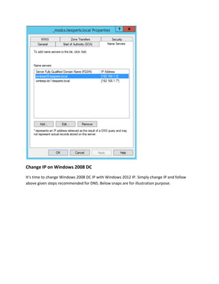 Step by step guide to switch ip address of 2 domain controllers | PDF