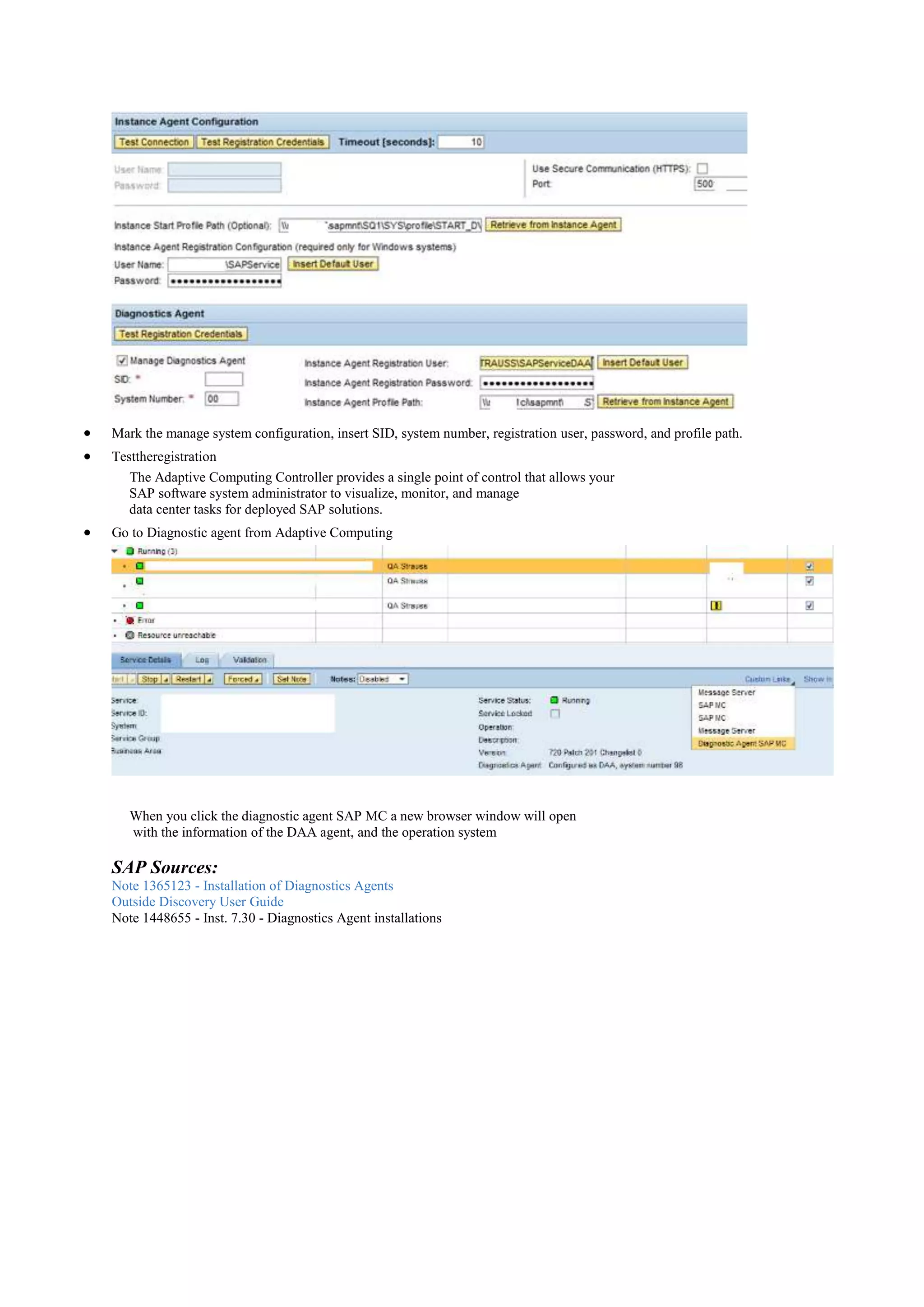 Step by step how to install diagnostic agent | DOCX