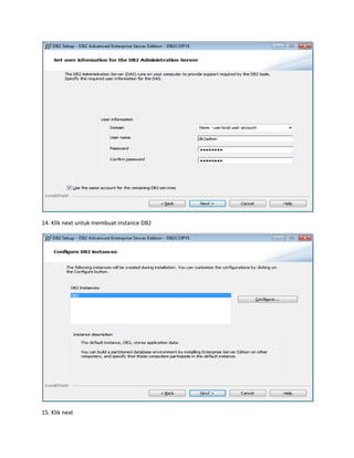 Tutorial install IBM DB2 di Windows | DOCX