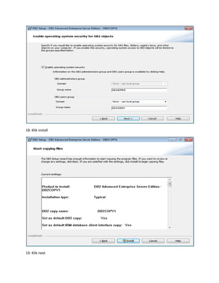 Tutorial install IBM DB2 di Windows | DOCX