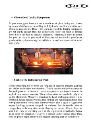 Step By Step Instructions To Avoid The Risks Related To Metal Forging | DOC