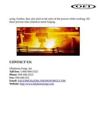 Step By Step Instructions To Avoid The Risks Related To Metal Forging | DOC