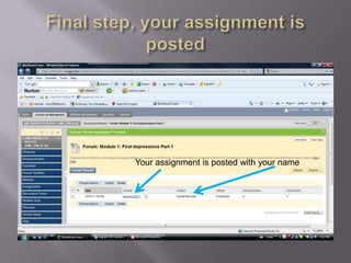Step by step instructions to post assignments | PPSX