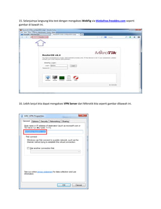 Step by step konfigurasi auto update ip public dynamic dengan freeddns pada mikrotik router | DOCX
