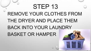 Step by step laundry (picture prompts) | PPTX