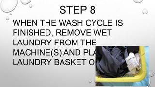 Step by step laundry (picture prompts) | PPTX