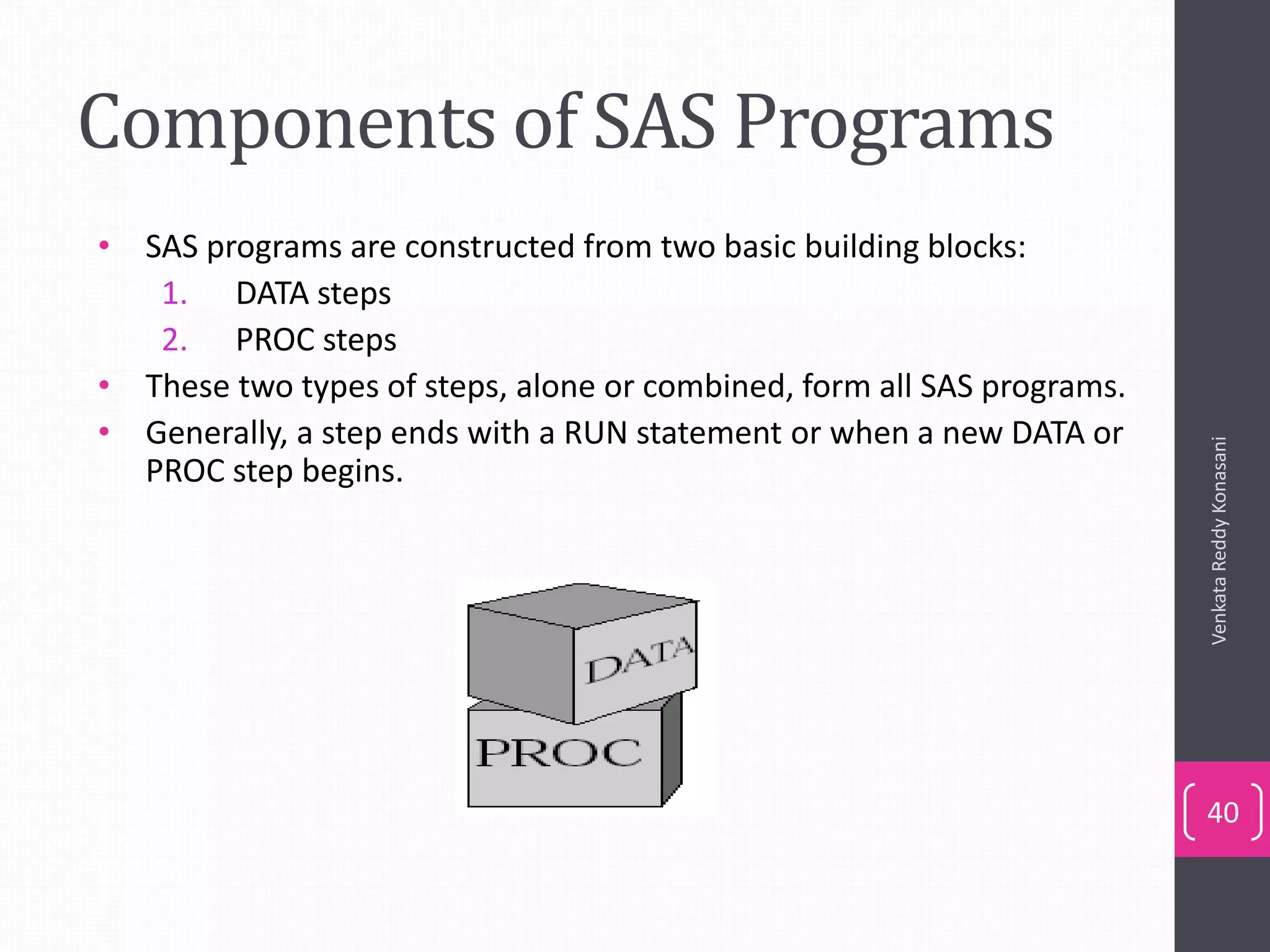 SAS basics Step by step learning | PPTX