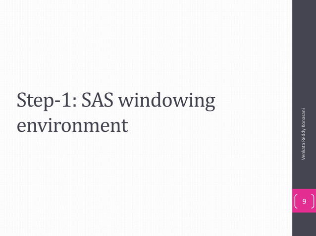SAS basics Step by step learning | PPTX
