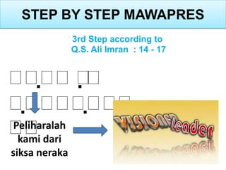 Step by step mawapres berdasarkan al quran | PPT