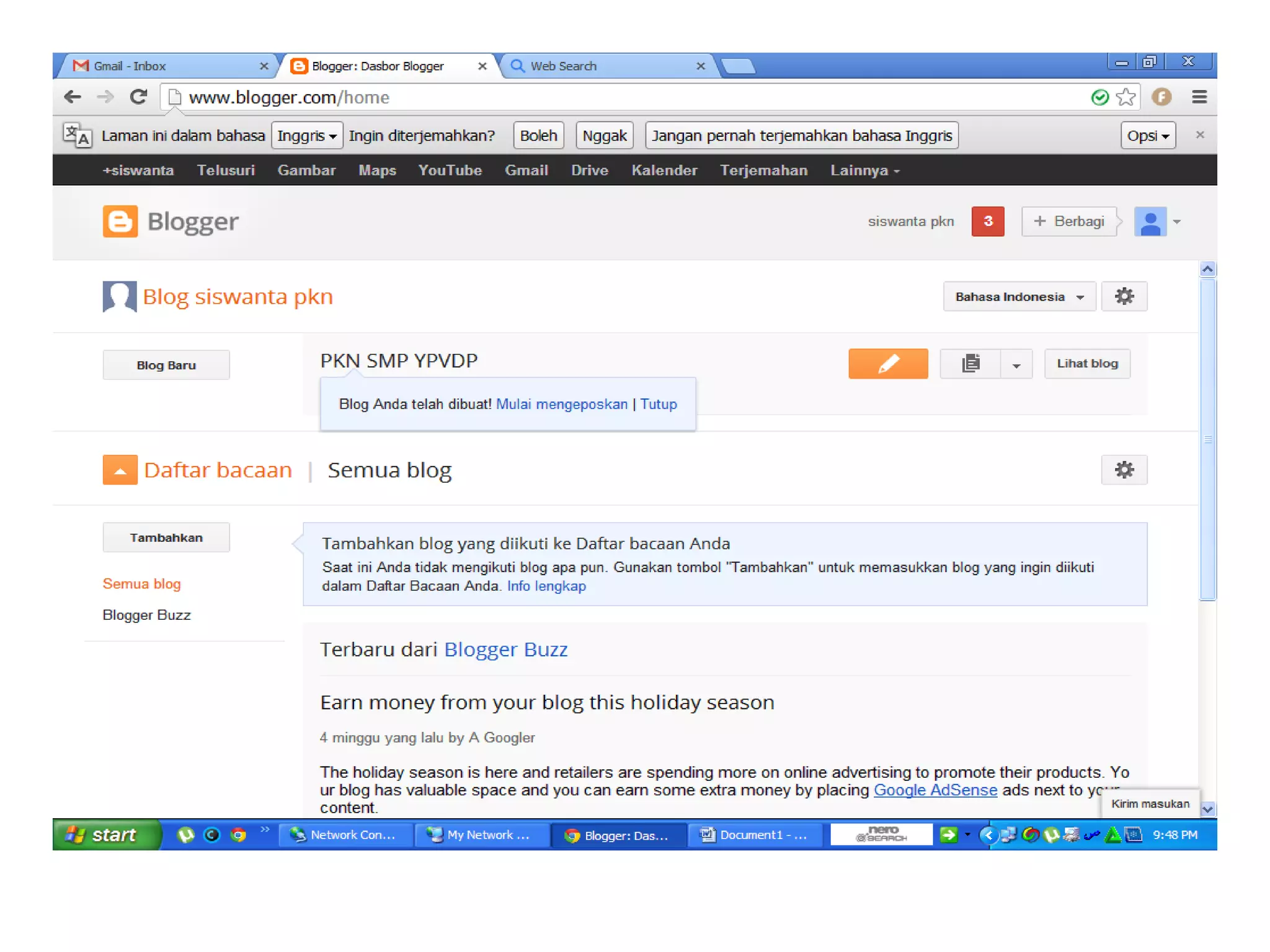 Step by step membuat blog | PPT