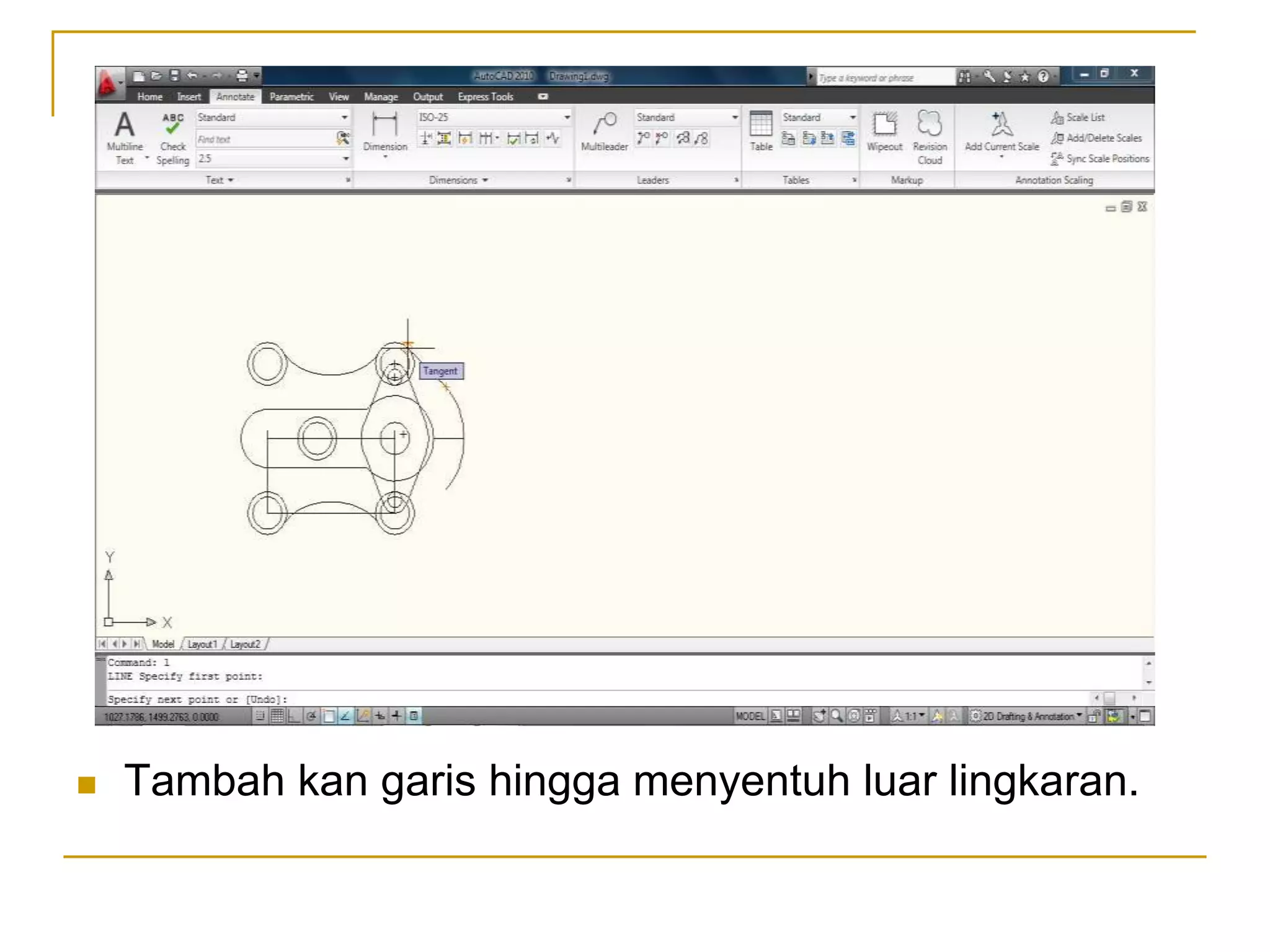 Step by step menggambar objek di auto cad 2010 | PPTX