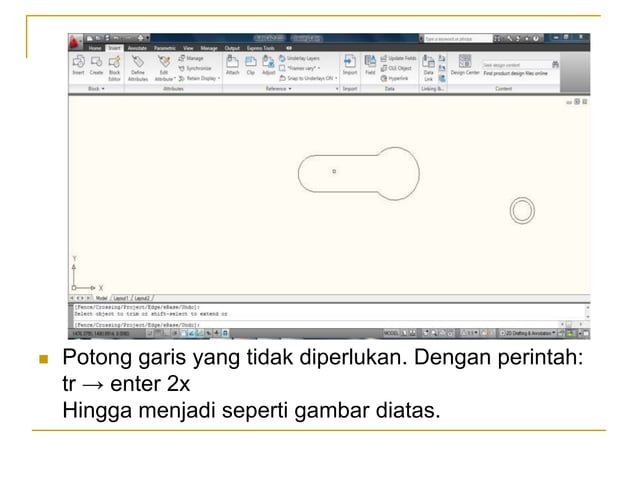 Step by step menggambar objek di auto cad 2010 | PPTX